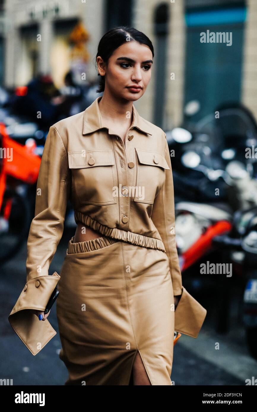 Street style, Rania Fawaz arriving at Ralph and Russo Fall Winter 2020 ...