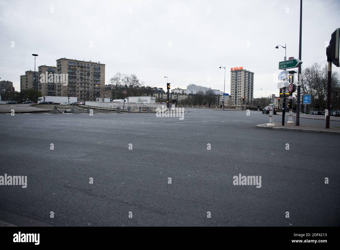 Place of the ring road, peripherique of Paris porte de Vincennes around ...