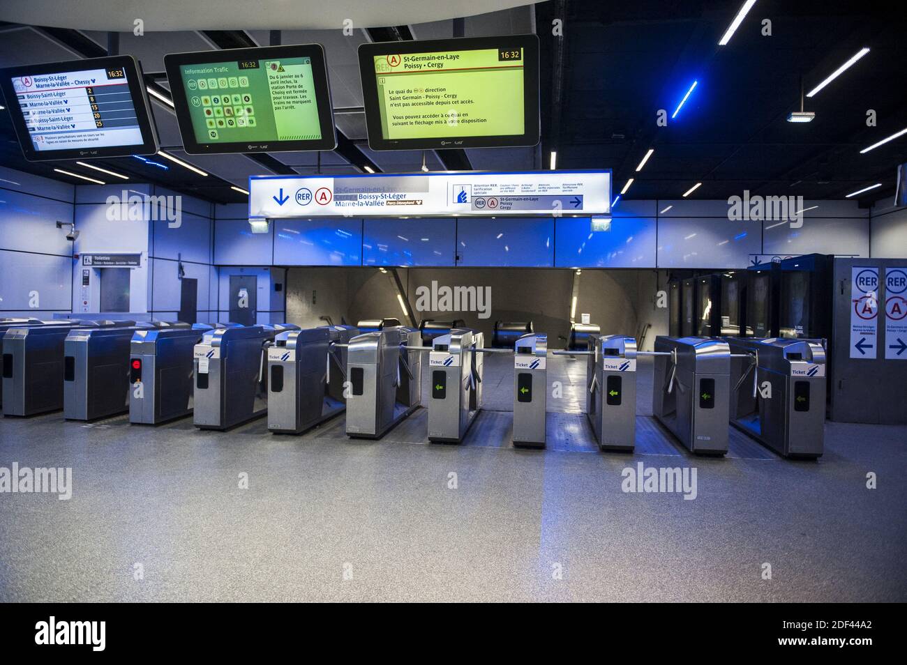 The Paris tube subway metro during the coronavirus covid-19 sanitary ...