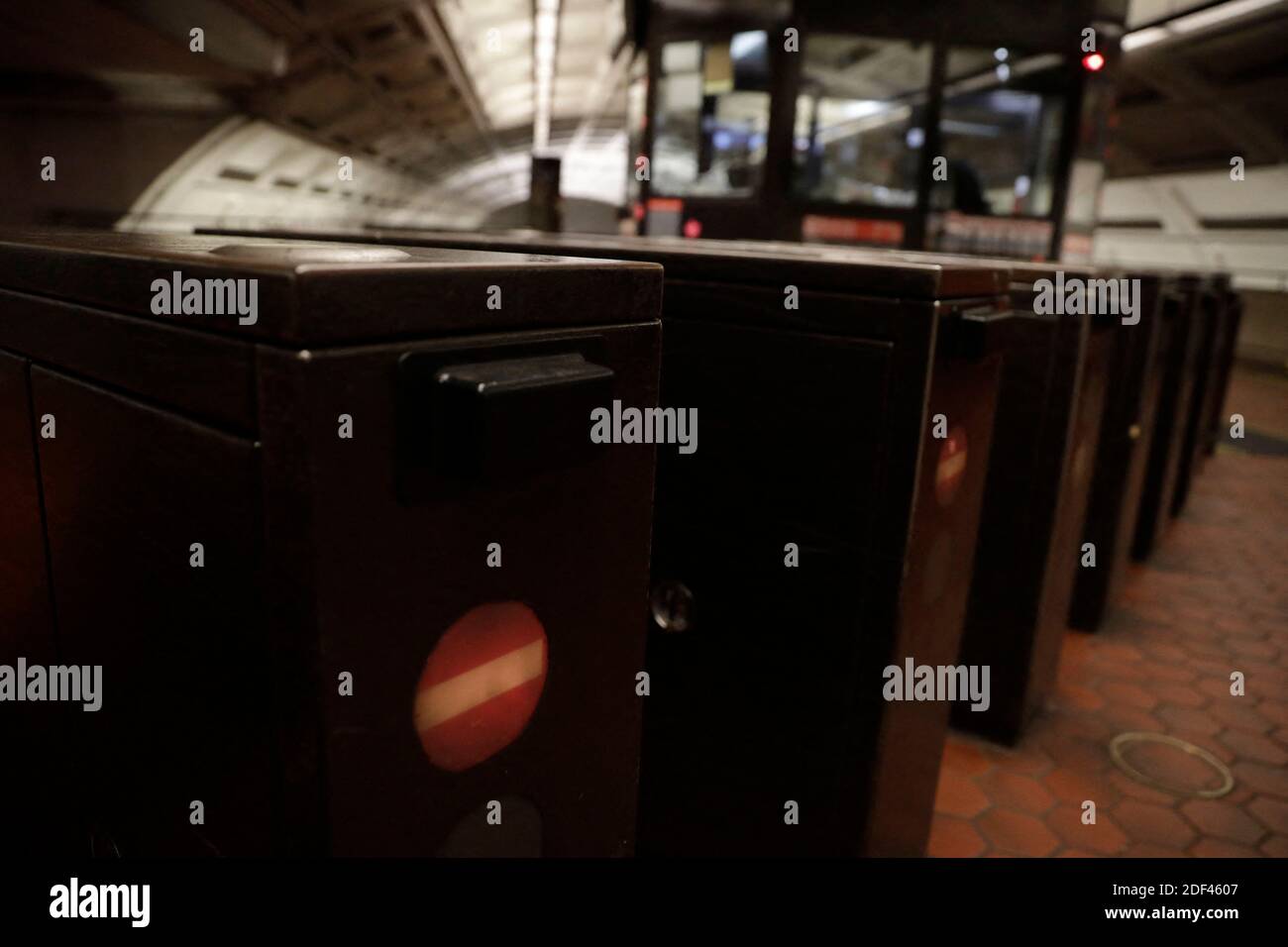 Usually very busy Washington metro Union Station is seen empty during a ...