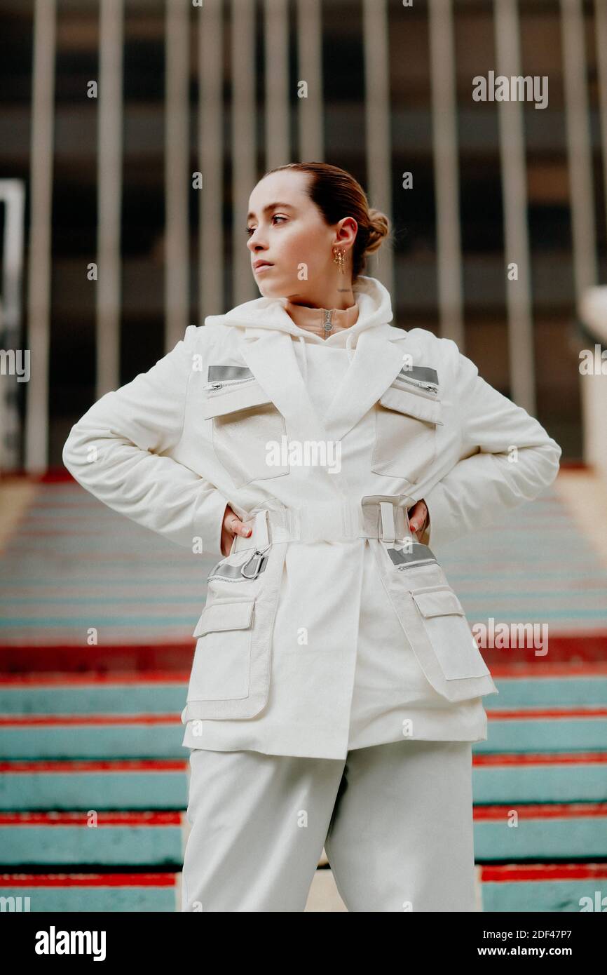 Street style, Clara GoHope arriving at Y Project Fall Winter 2020-2021 ...