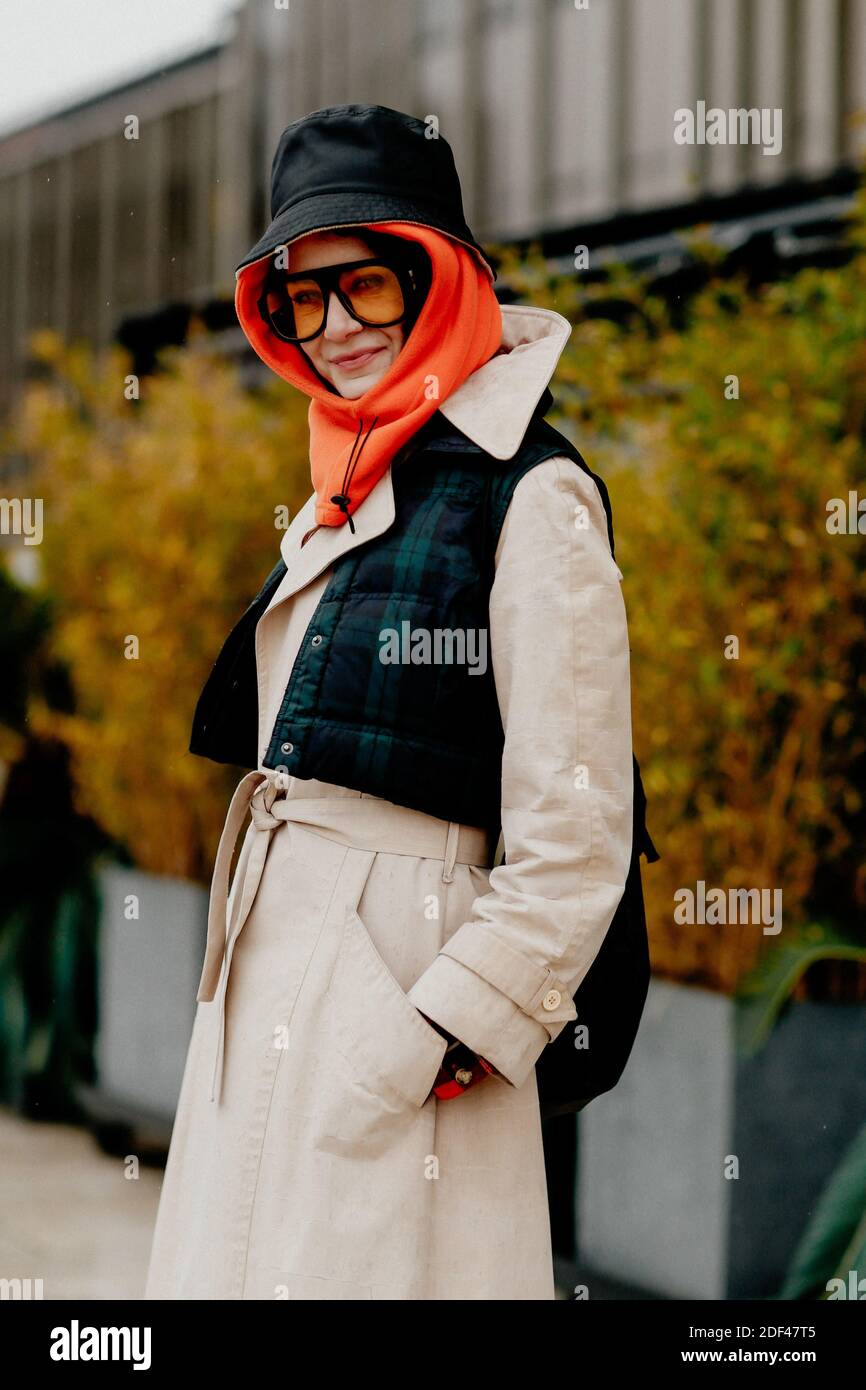 Street style, Devon Kaylor arriving at Y Project Fall Winter 2020-2021 ...