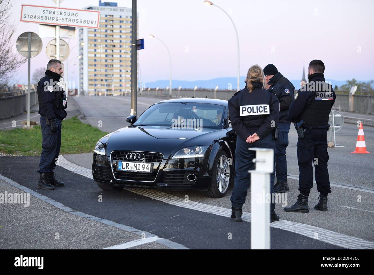 France-Germany border. In the Coronavirus - Covid19 crisis, Checkpoint ...