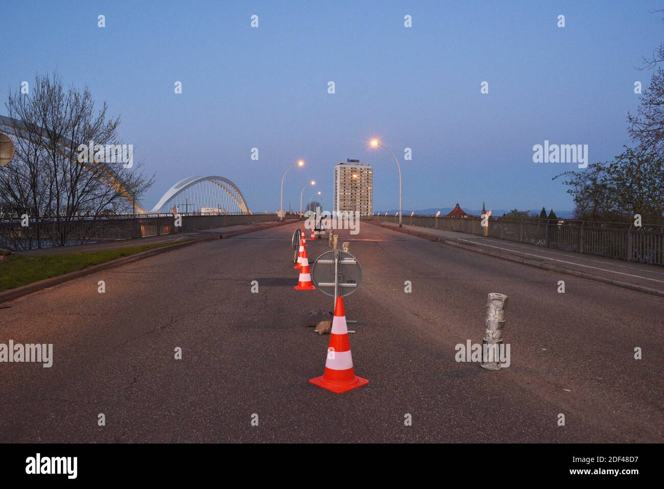 France-Germany border. In the Coronavirus - Covid19 crisis, Checkpoint ...