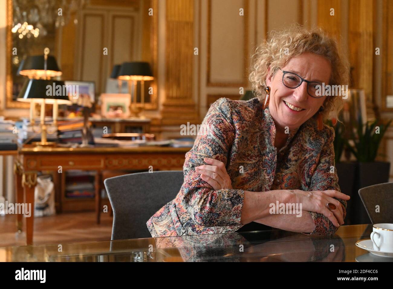 Interview of French Labour Minister Muriel Penicaud in her office at ...