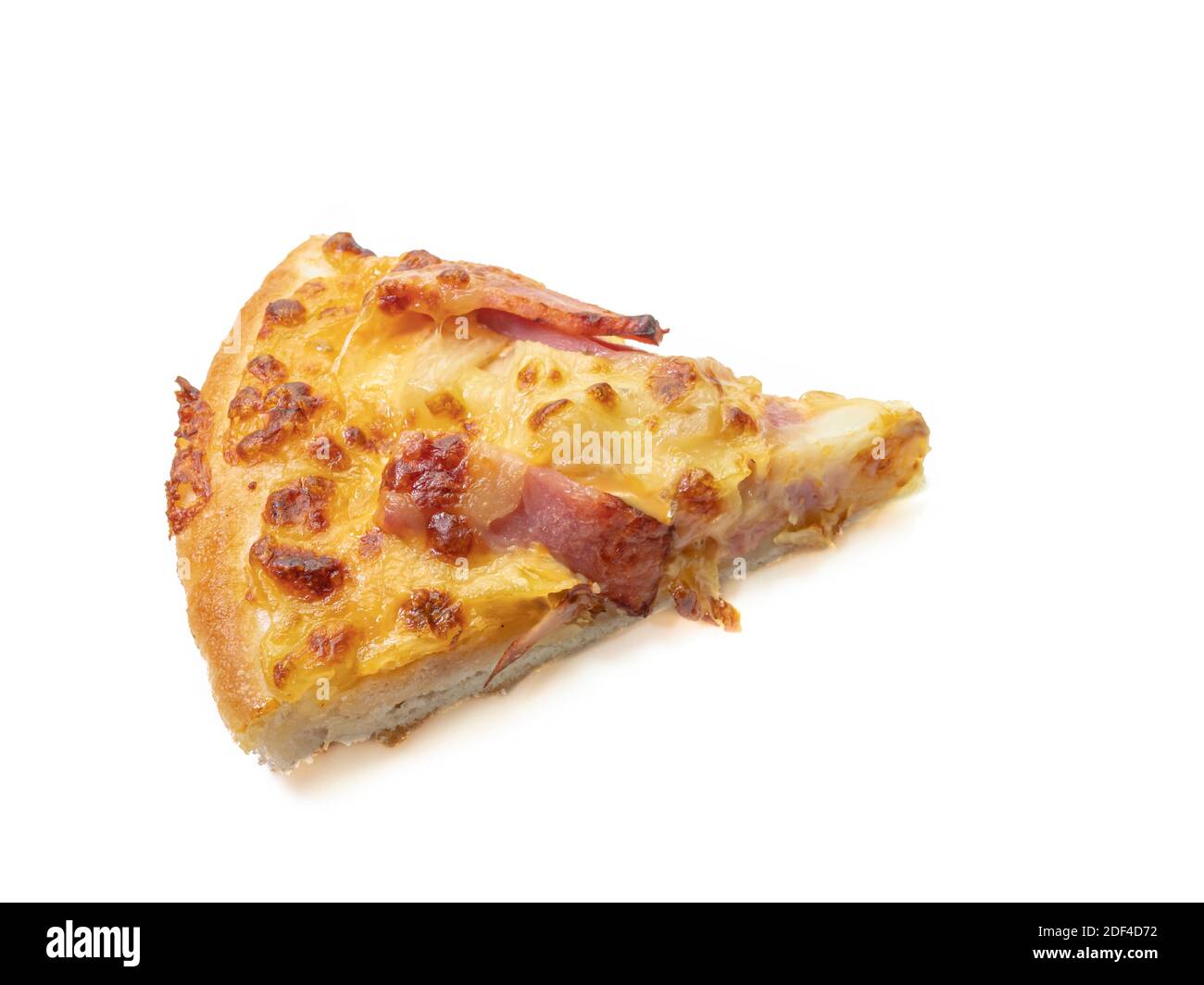 The close up of delicious sliced ham and cheese pizza fast food on ...