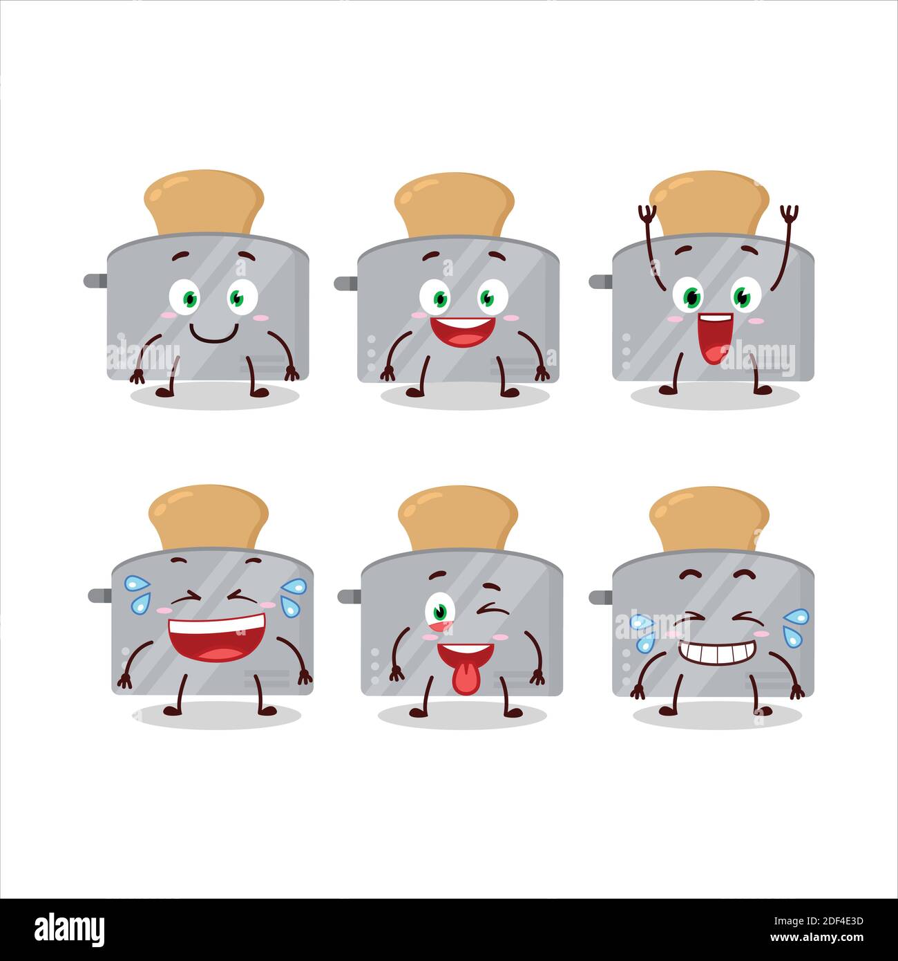 Cartoon character of toast maker with smile expression. Vector ...