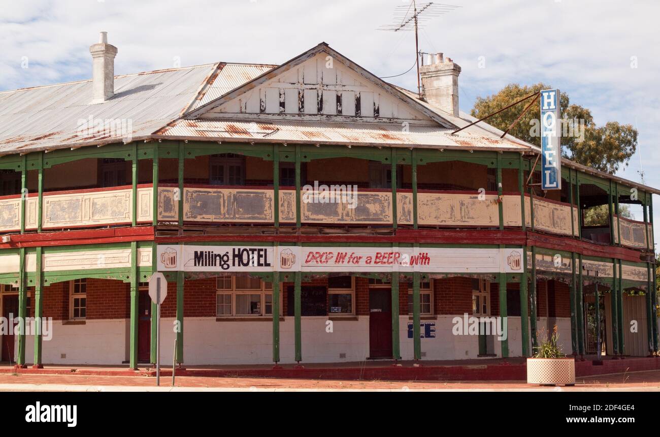 Miling Hotel in 2010 before it was renovated, Western Australia Stock ...