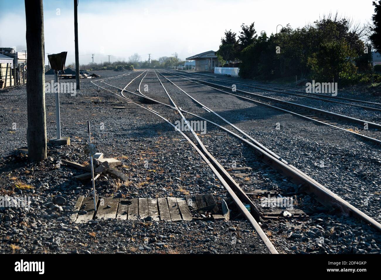 Passing loop and sidings at Waipukurau railway station, Central Hawkes ...