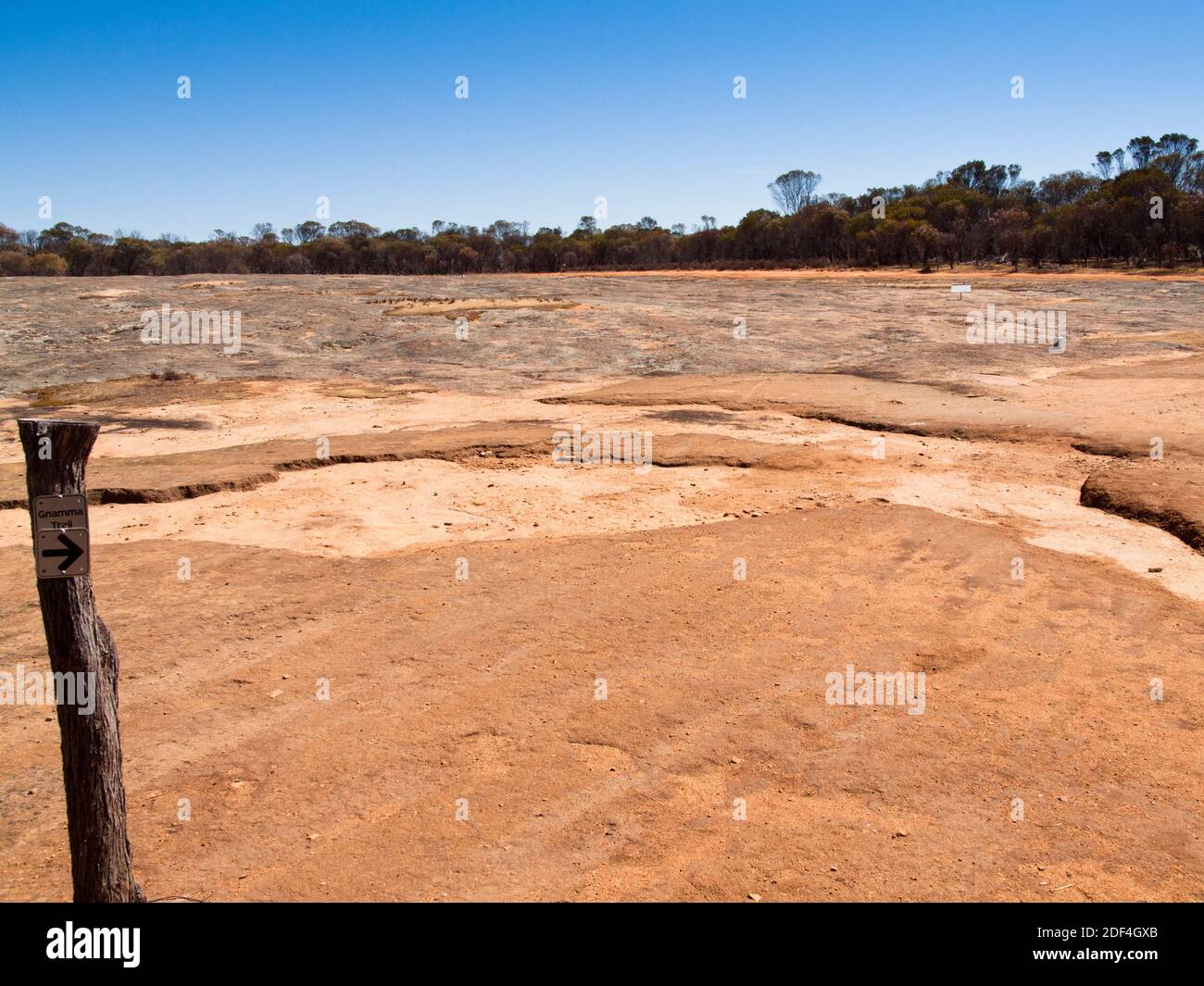 Gnamma Trail marker at the granite outcrop known as The Humps, Western ...
