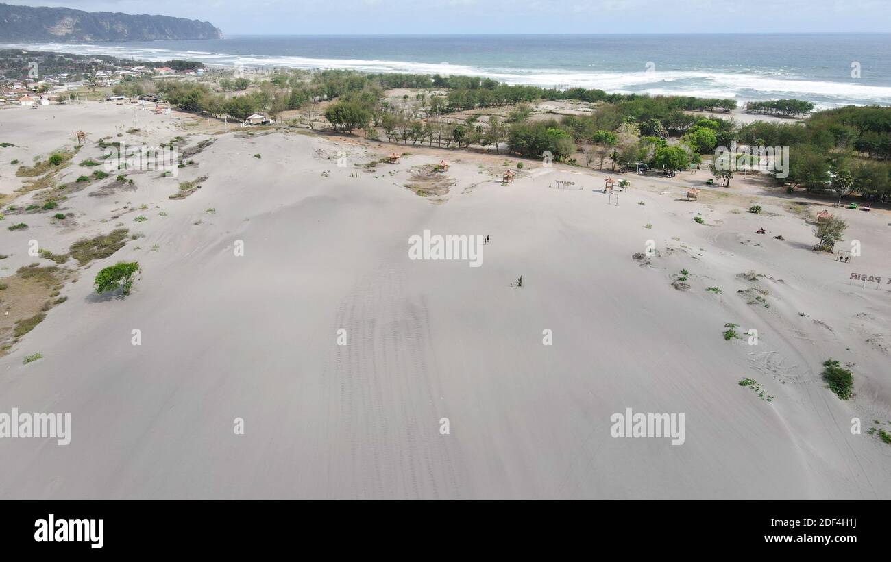 Aerial view of Gumuk Pasir Yogyakarta. beautiful scenery Stock Photo ...