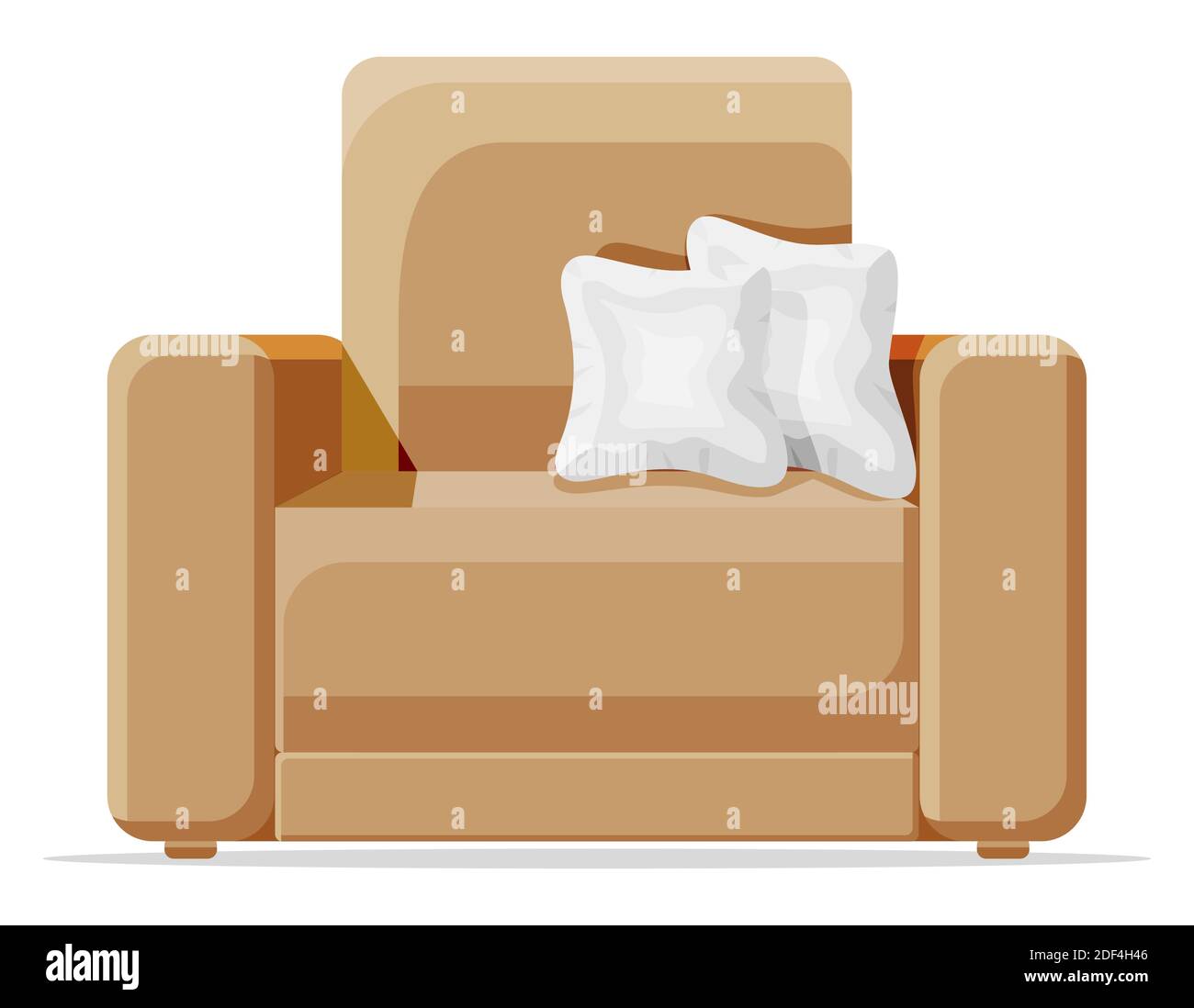 Brown pillow on white Stock Vector Images - Alamy