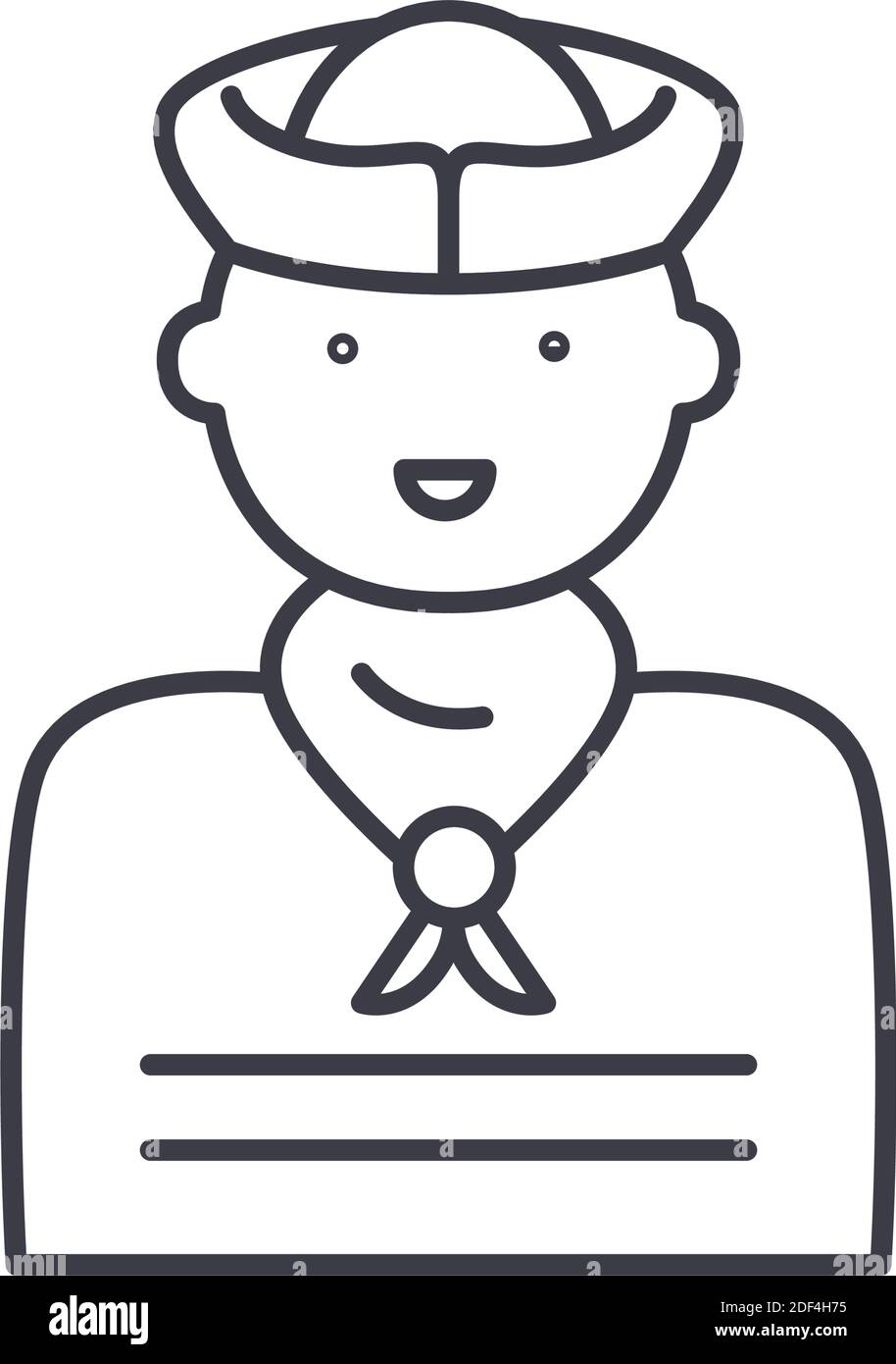 Navy army icon, linear isolated illustration, thin line vector, web ...