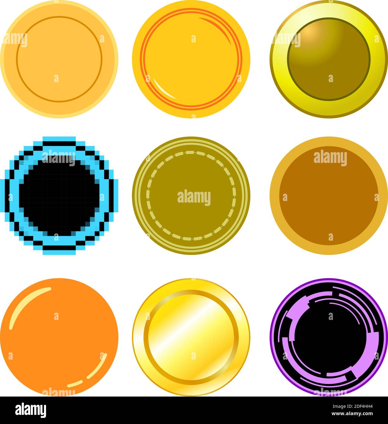 Gold medal coin money Stock Vector Images - Alamy