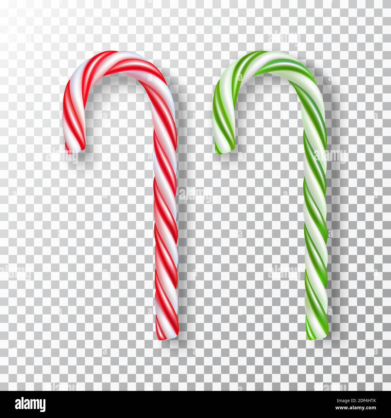 two realistic Christmas candy collection, isolated illustration Stock ...