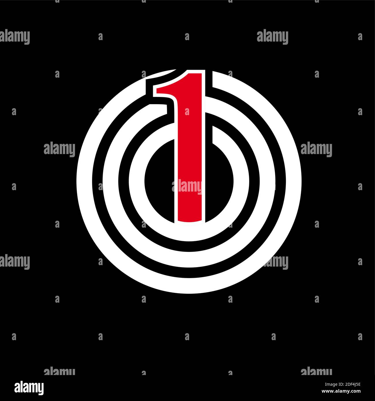 Vector sign number one on the circle Stock Vector Image & Art - Alamy