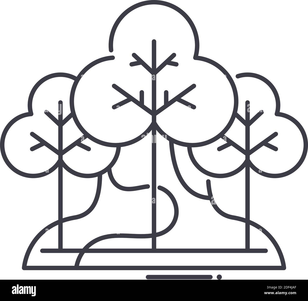 Natural park icon, linear isolated illustration, thin line vector, web ...
