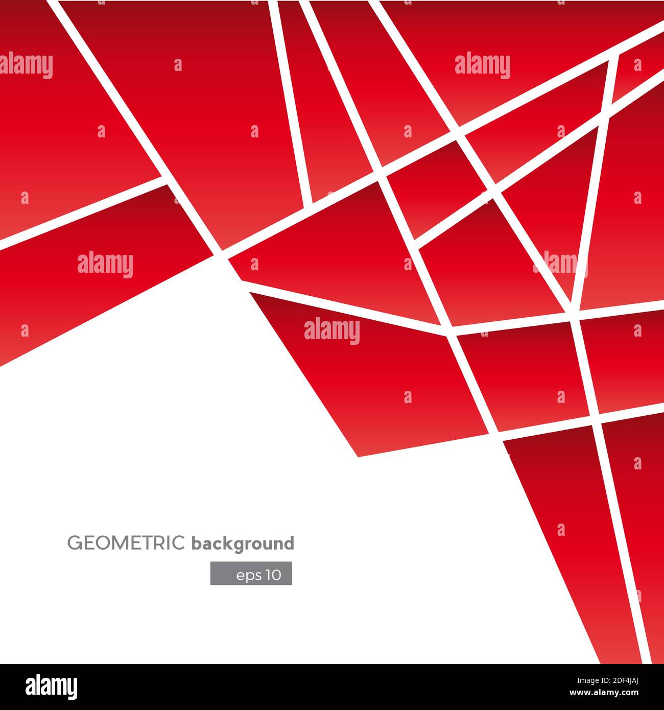 Geometric Abstract red polygons, vector background Stock Vector Image ...