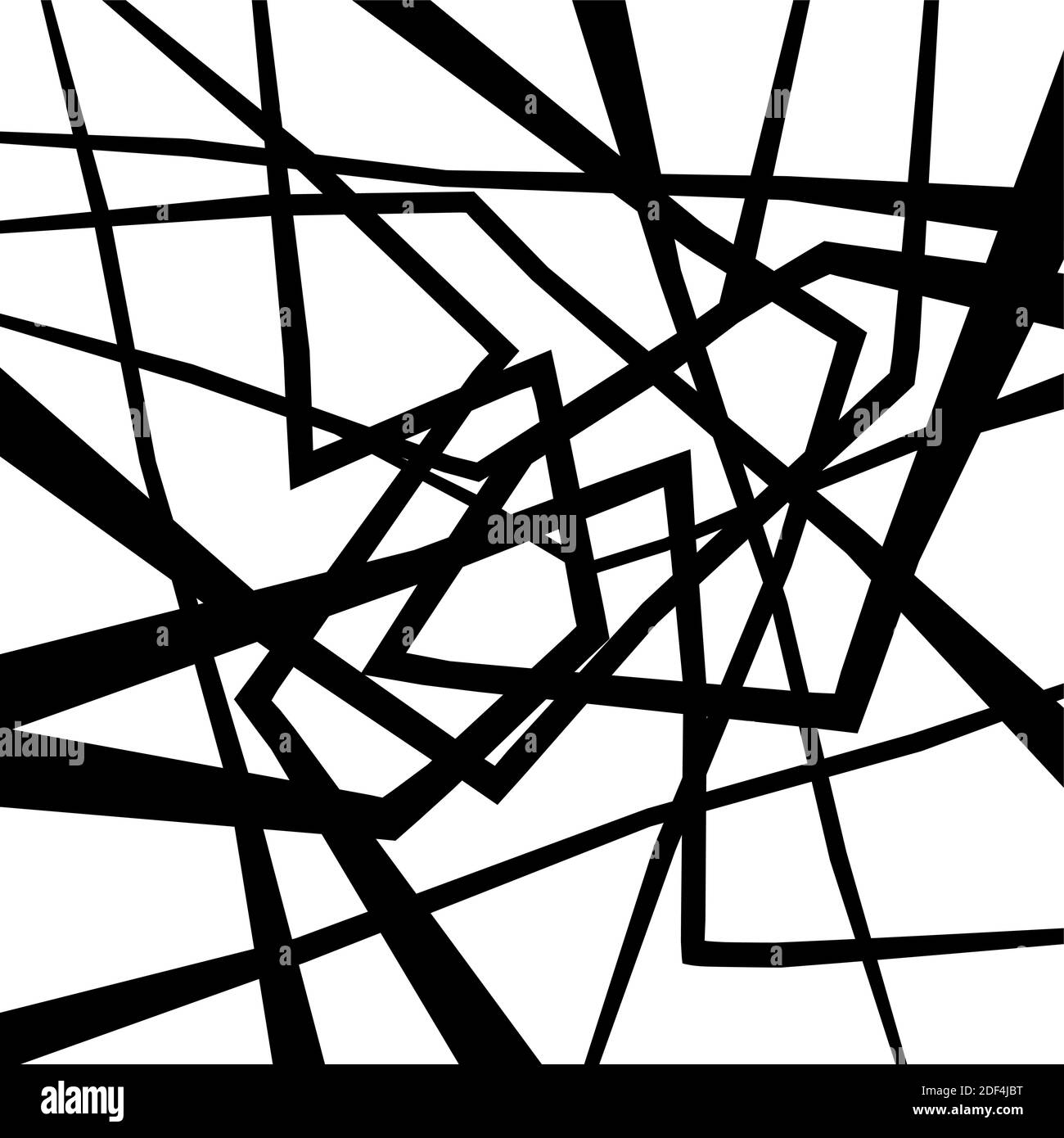 Vector geometric abstract confusion background, in black Stock Vector ...