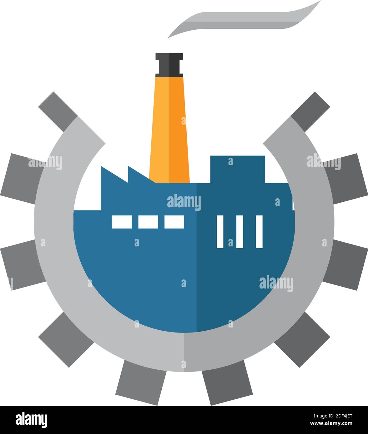 Vector abstract factory and gear Stock Vector Image & Art - Alamy