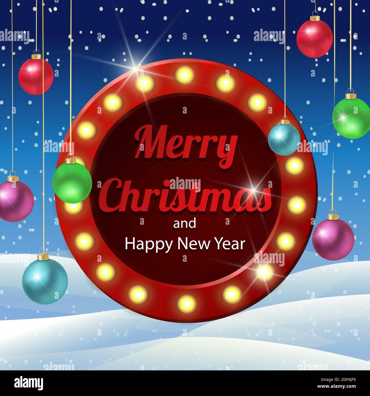 Festive winter scene red Stock Vector Images - Alamy