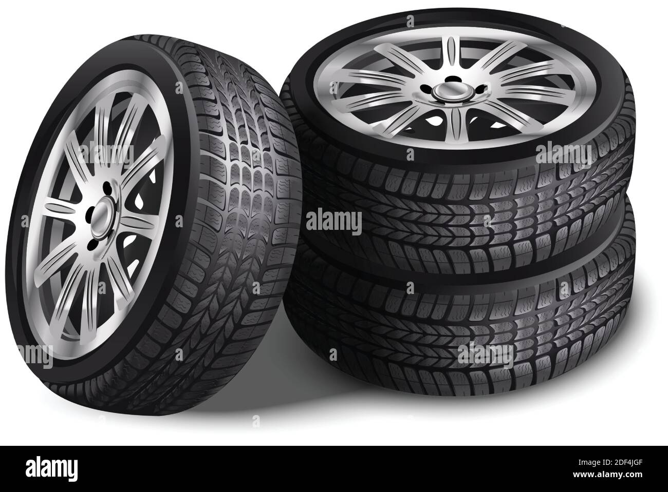 Black wheel rims Stock Vector Images - Alamy