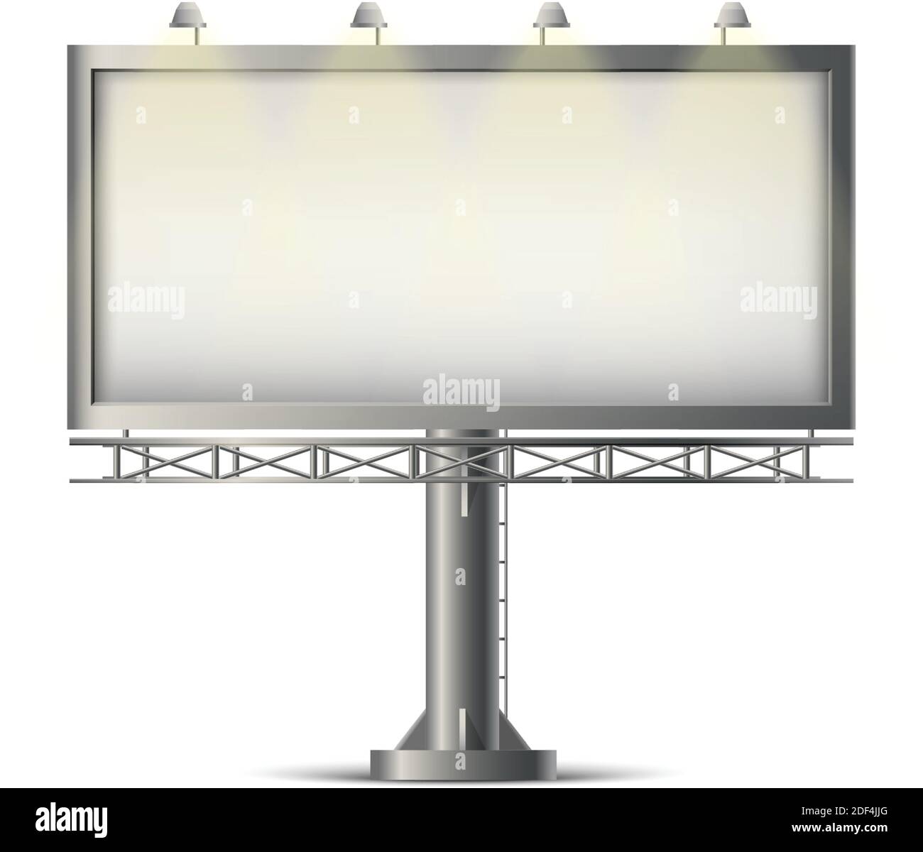 realistic blank banner on the road for advertisement Stock Vector Image ...