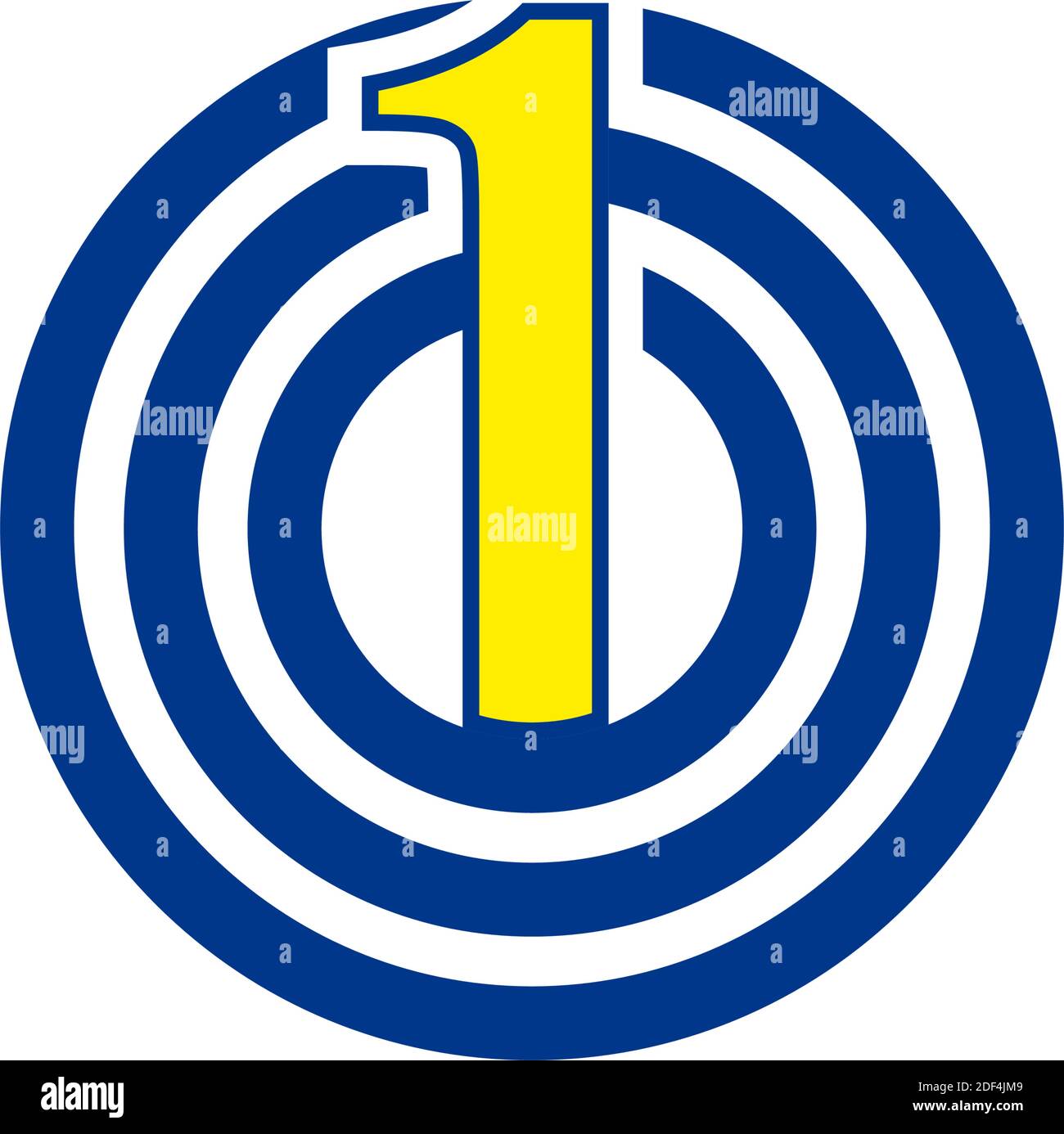 Vector sign number one on the circle Stock Vector Image & Art - Alamy