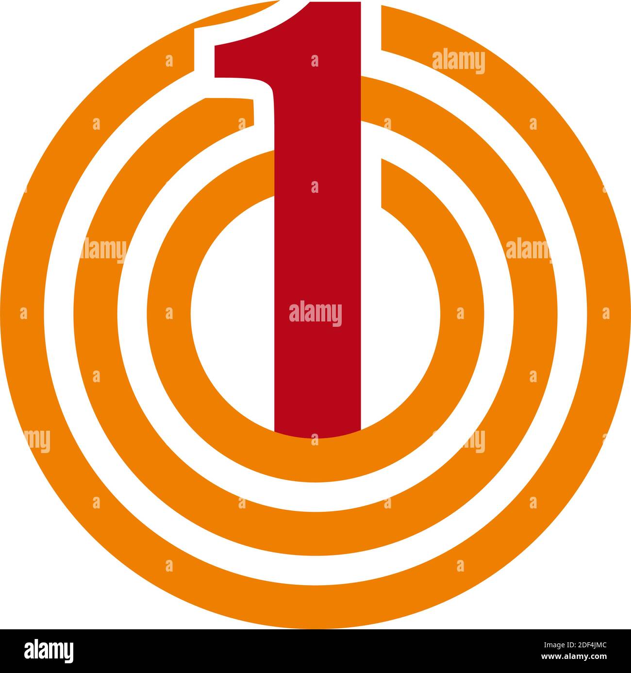 Vector sign number one on the circle Stock Vector Image & Art - Alamy