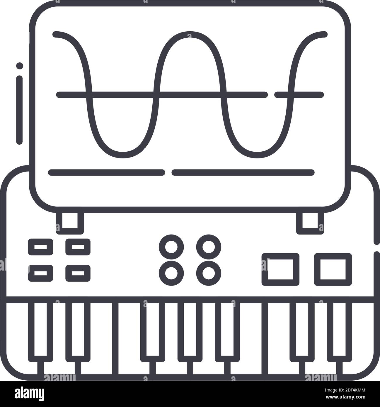 Music composition icon, linear isolated illustration, thin line vector ...