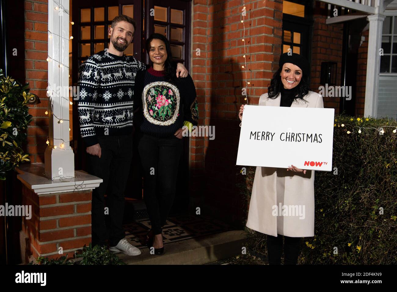 EDITORIAL USE ONLY Martine McCutcheon surprises a couple with a Love ...