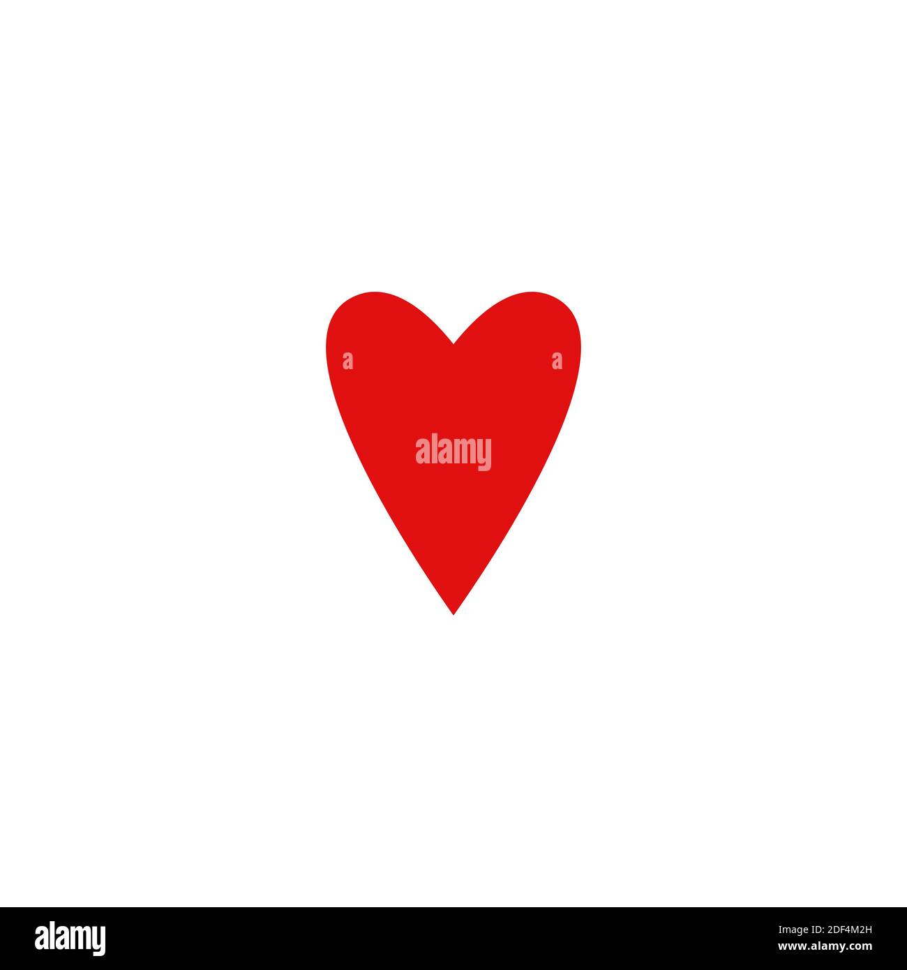 Flat red heart isolated on white background. Love, romantic icon. Best ...