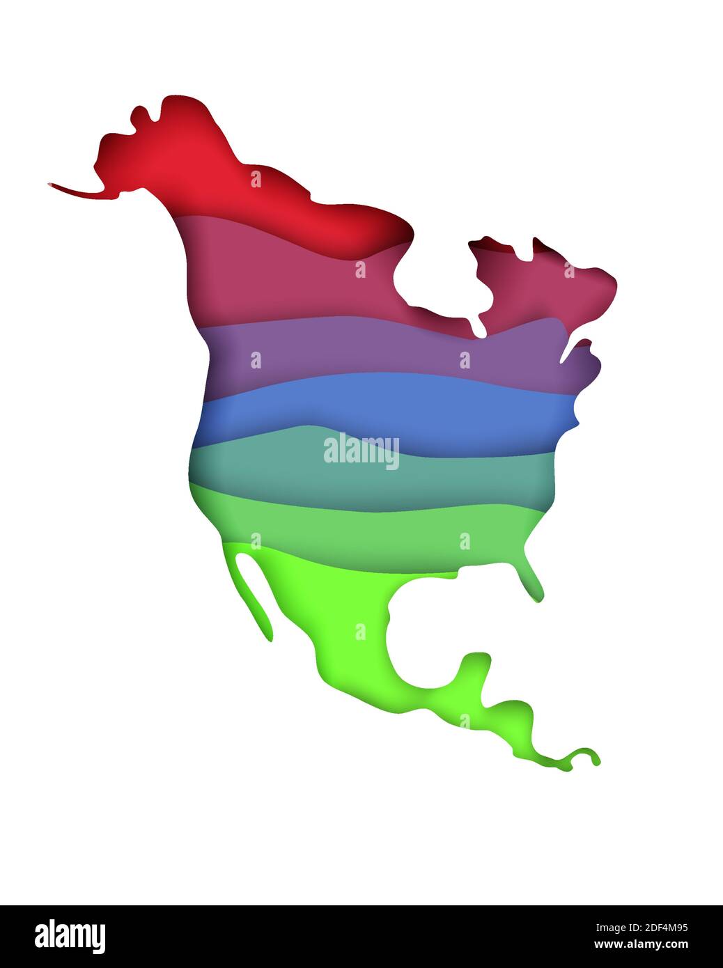 North America Map Cut Out Stock Images & Pictures - Alamy