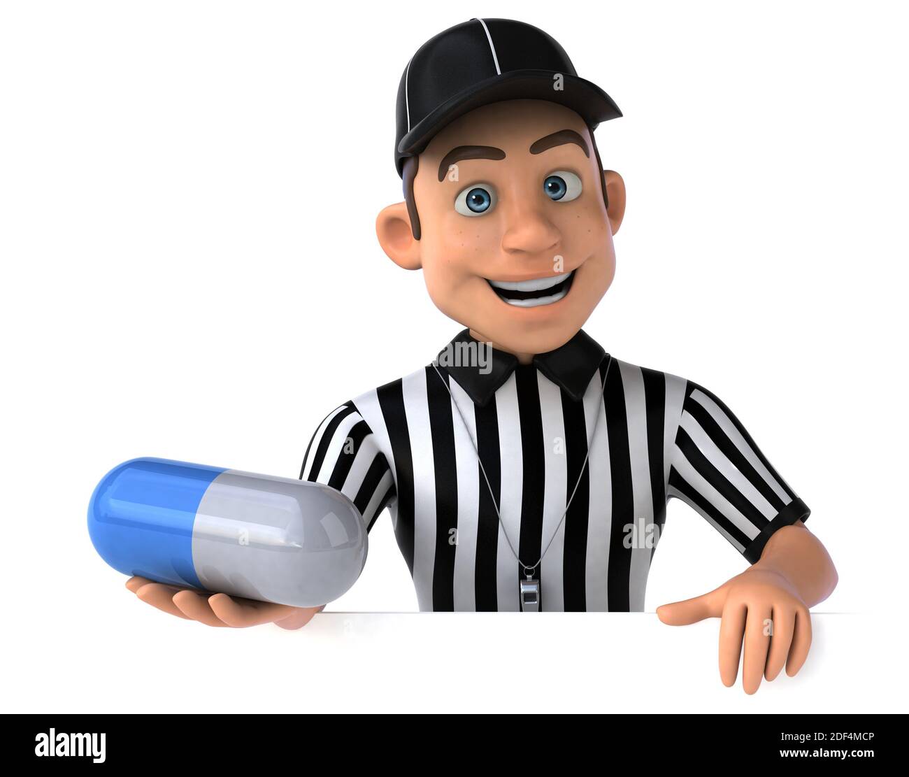 Fun 3D Illustration of an american Referee Stock Photo - Alamy