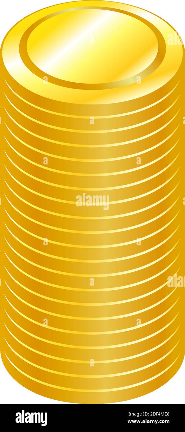 This is a illustration of Stacked Coin medals Stock Vector Image & Art ...