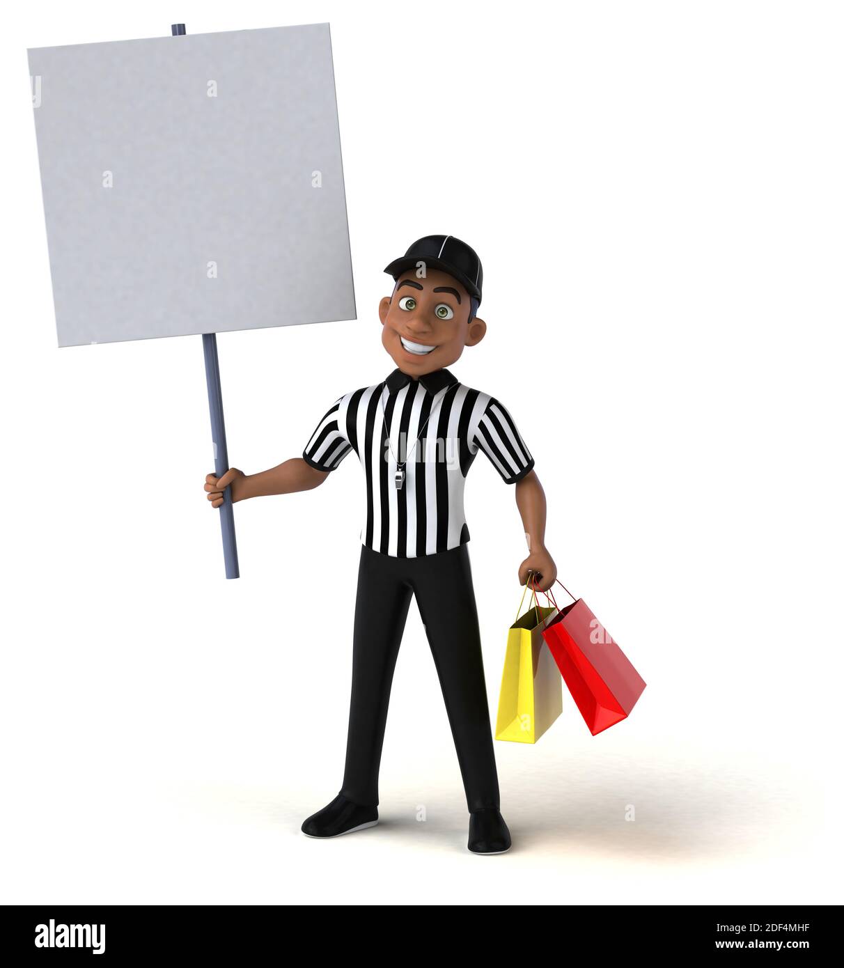 Fun 3D Illustration of an american Referee Stock Photo - Alamy