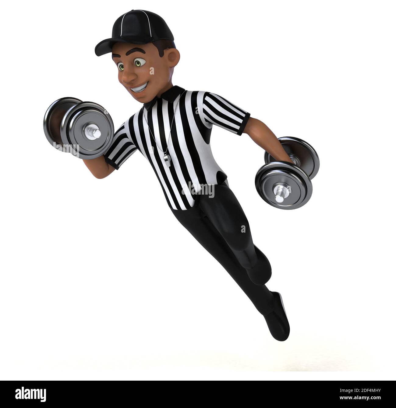 Fun 3D Illustration of an american Referee Stock Photo - Alamy