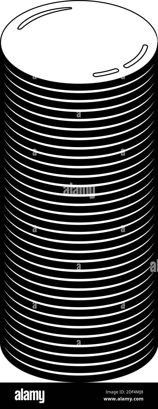 This is a illustration of Monochrome Stacked Coin medals Stock Vector ...