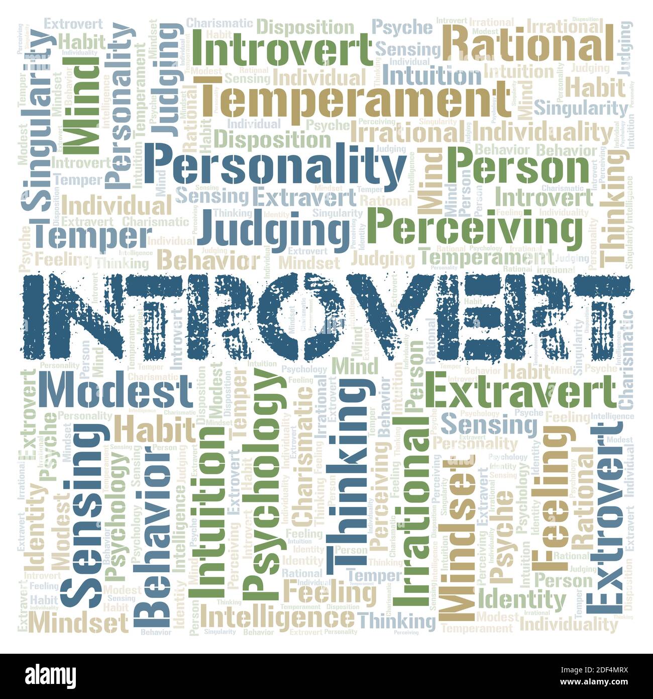 Introvert typography word cloud create with text only Stock Photo - Alamy