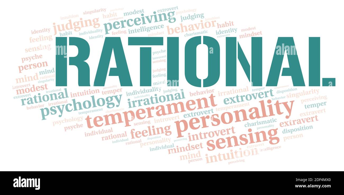 Rational typography word cloud create with text only Stock Photo - Alamy