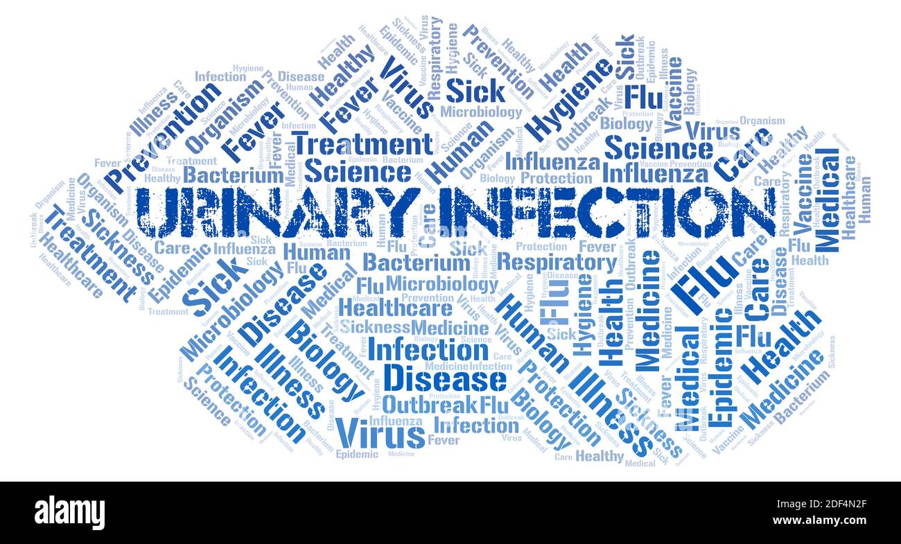 Urinary Infection typography word cloud create with text only Stock ...