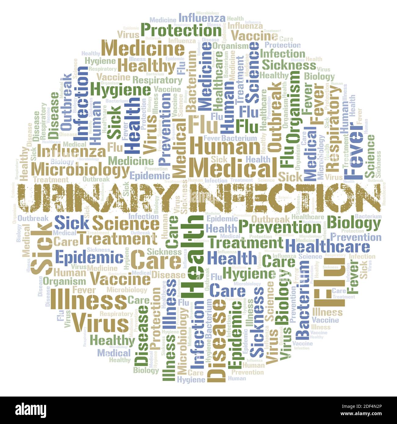 Urinary Infection typography word cloud create with text only Stock ...