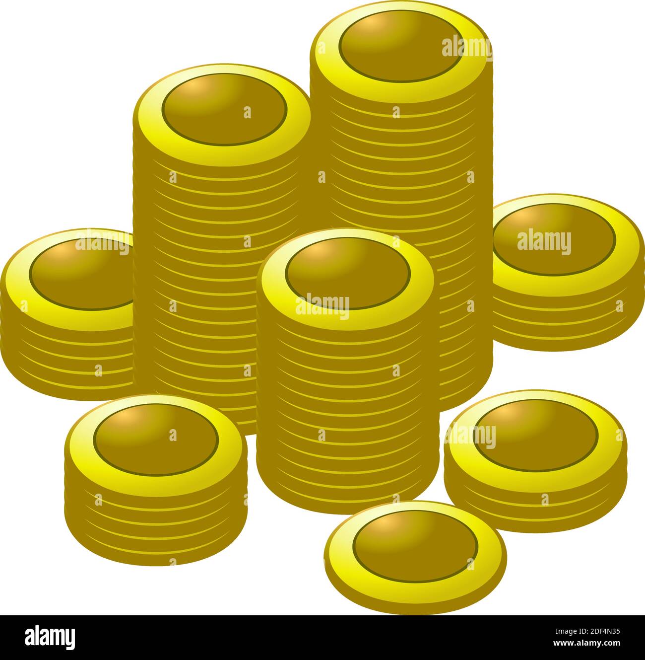 Piled coin Stock Vector Images - Alamy