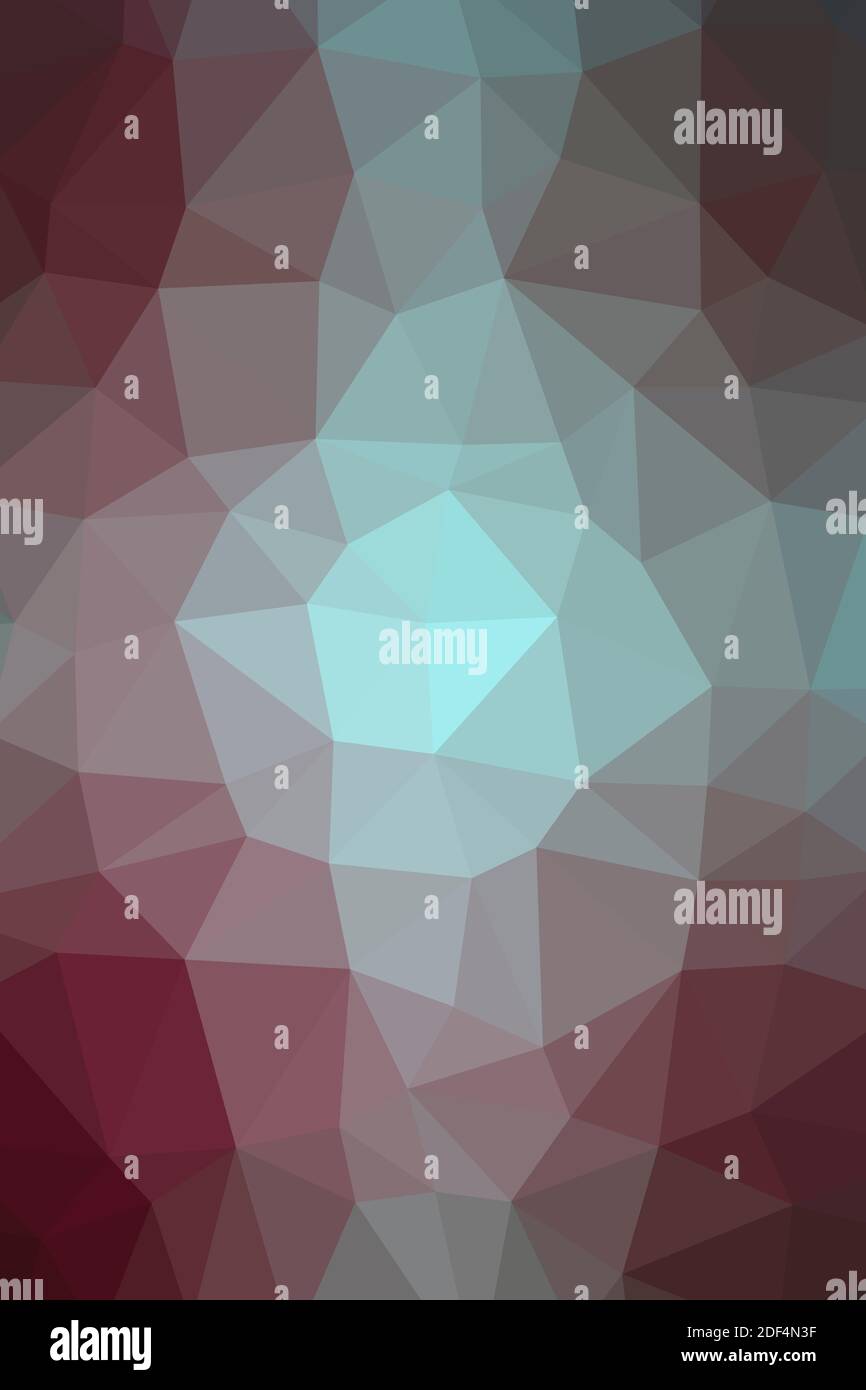 Abstract illustration of Vertical red and blue triangle polygon ...