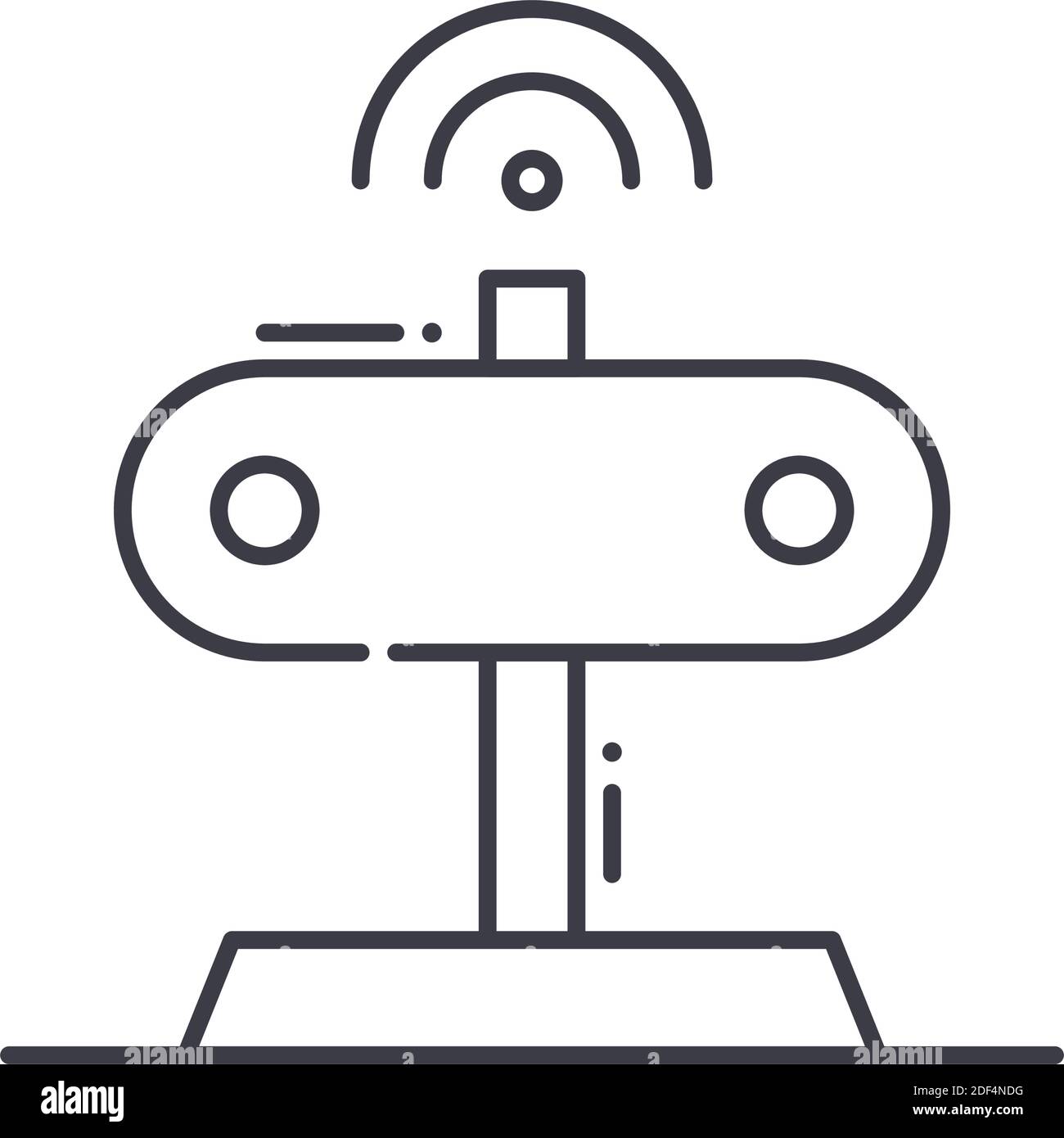 Motion Sensor Icon Linear Isolated Illustration Thin Line Vector Web Design Sign Outline