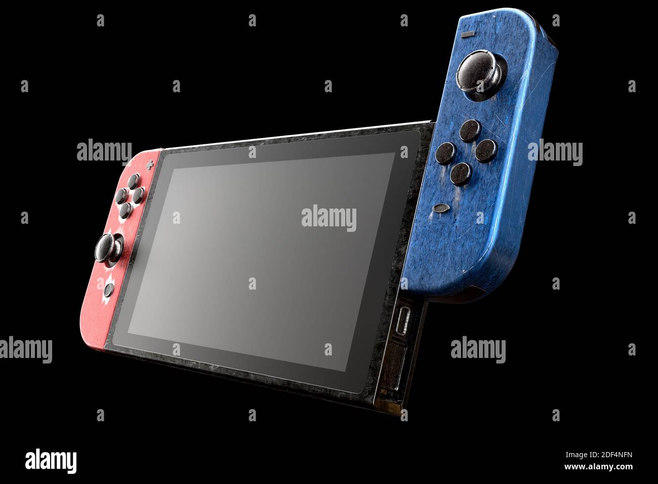 Conceptual used video game controllers attached to touch screen with ...