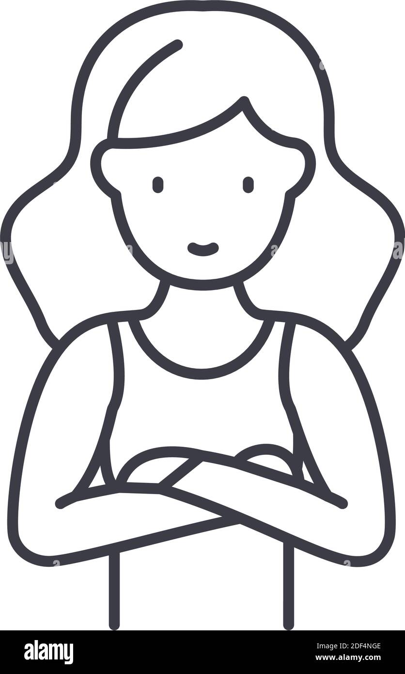 Mother icon, linear isolated illustration, thin line vector, web design ...