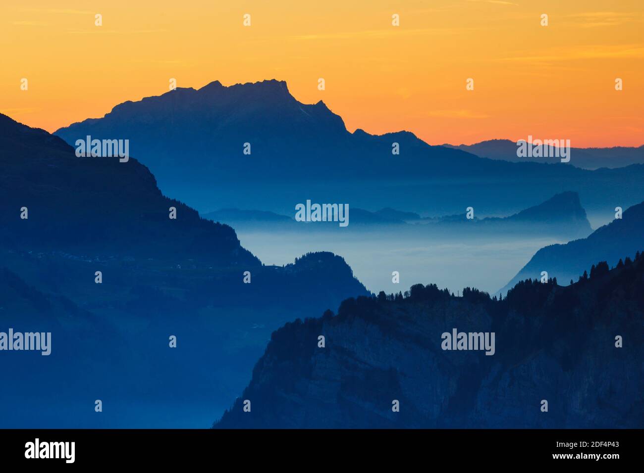 geography / travel, Switzerland, view over the Muotatal (Muota Valley ...