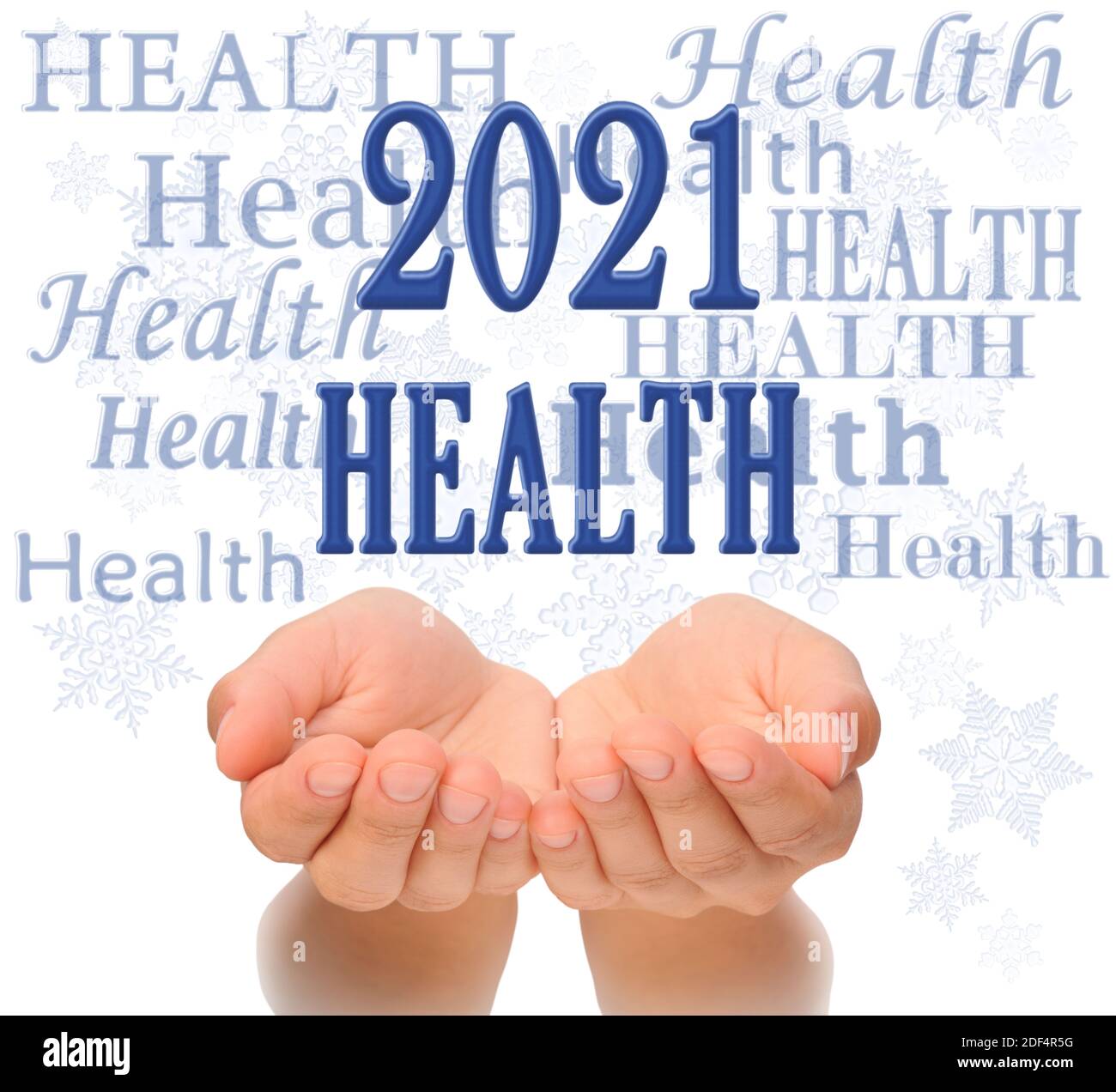 Health Happy new year greeting card 2021, health concept, text Health ...