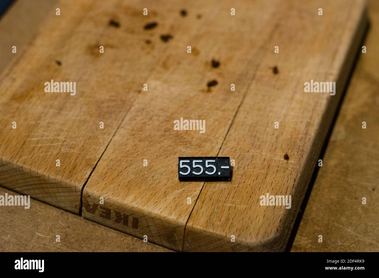 Board that used to have expensive brownies Stock Photo - Alamy